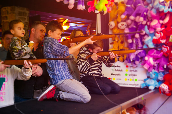 Exciting Boardwalk indoor funfair at Preston Palace